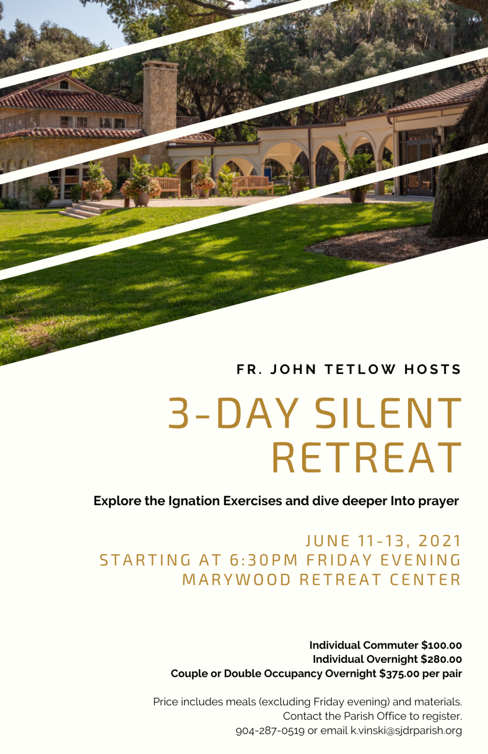 3 - Day Silent Retreat hosted by Fr. John Tetlow - Marywood